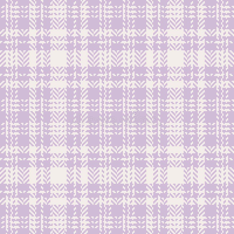 Seamless Plaid Vector Pattern for Spring and Summer in Lilac and Off ...
