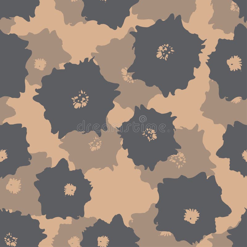 Seamless Plants Pattern Background with Grey Flowers , Greeting Card or ...