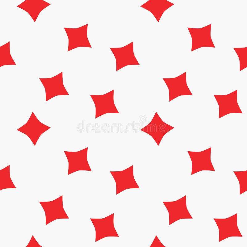 Seamless Playing Cards Diamonds Suit Pattern Stock Vector ...