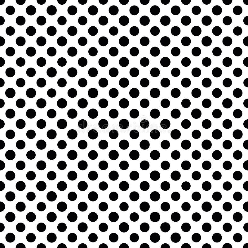 Seamless Polka Dot Pattern. Black Dots in Random Sizes on White ...
