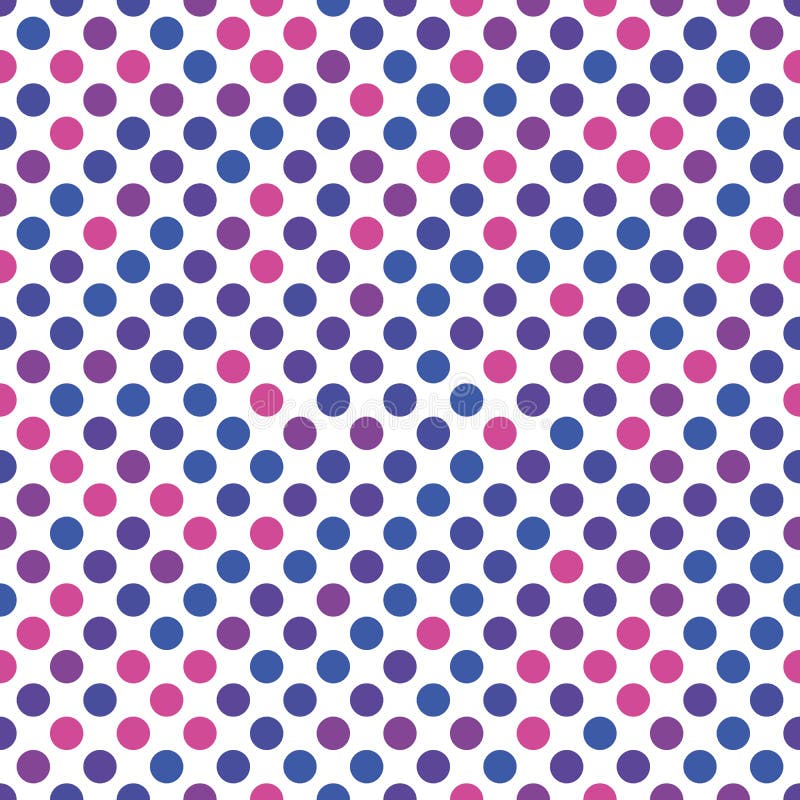 Seamless Polka Dot Pattern. Pink, Violet and Blue Dots in Random Sizes ...