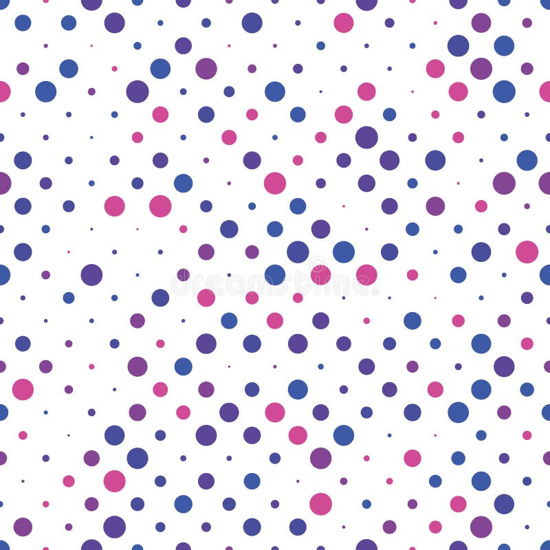 Seamless Polka Dot Pattern. Grey Dots in Random Sizes on White ...