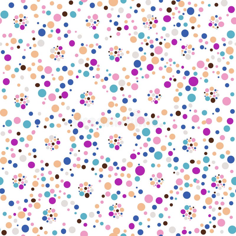 Seamless Polka Dot Pattern, Vector Background. Stock Vector ...