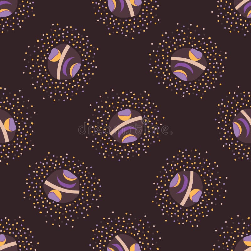 Seamless Polka Dots All Over Print Vector Texture. Modern Squiggle ...