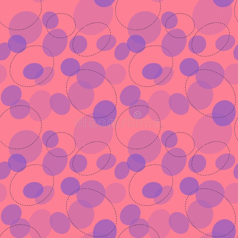 Organic Purple Circles in a Seamless Pattern Tile Stock Vector ...