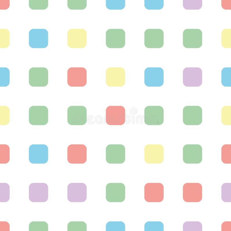 Seamless Polka Square Pattern in Different Colors. Colorful Theme ...