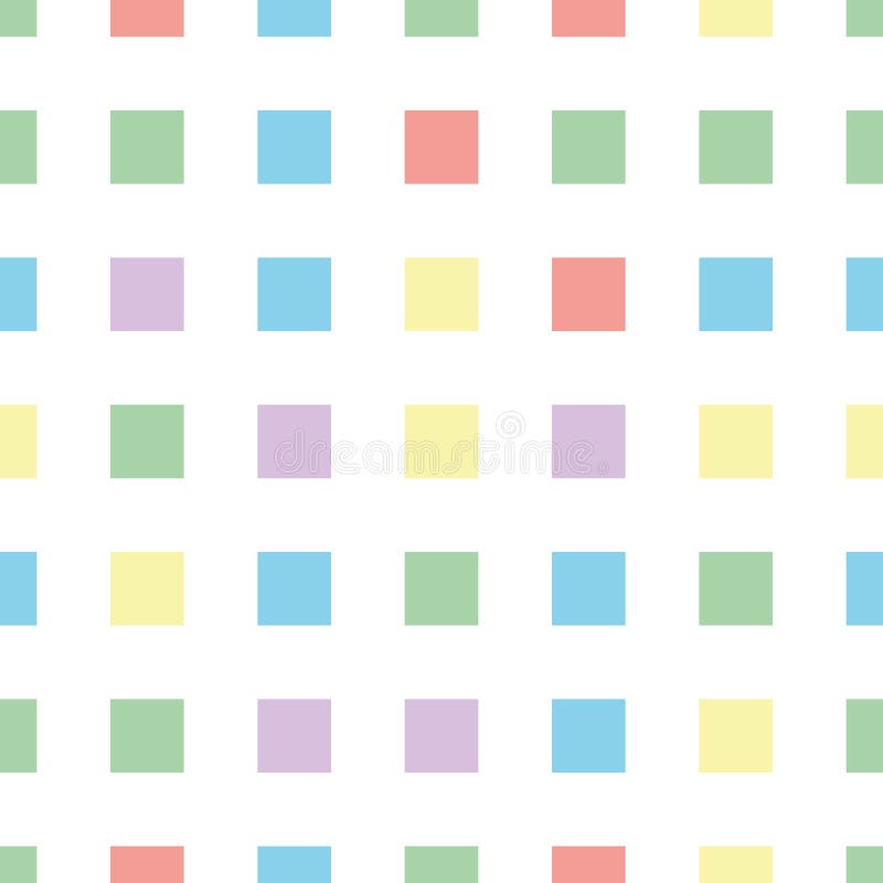 Seamless Polka Square Pattern in Different Colors. Colorful Theme ...