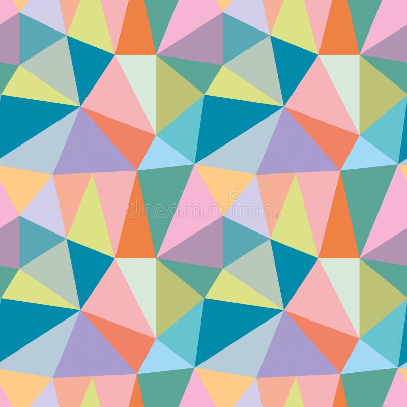 Seamless Polygon Triangle Pattern Stock Illustration - Illustration of ...