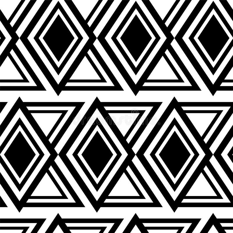 Black and White Concave Rectanguless Expanding from the Center. Optical ...