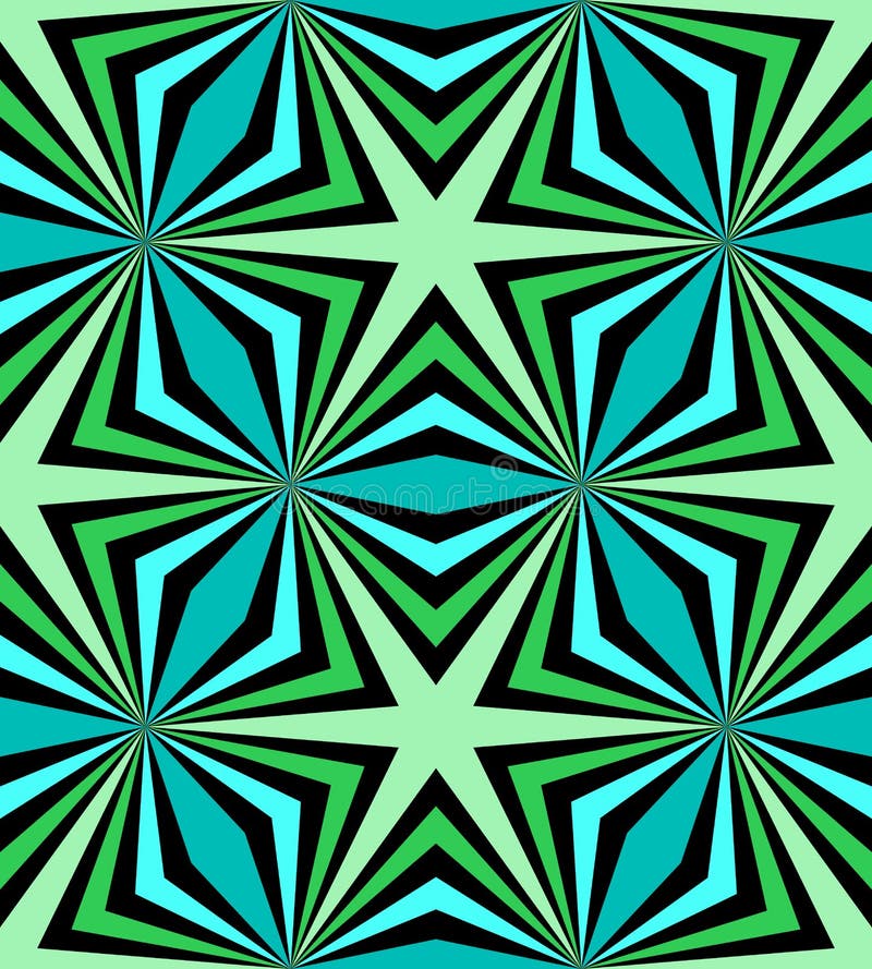 Green Kaleidoscope Pattern stock illustration. Illustration of ...