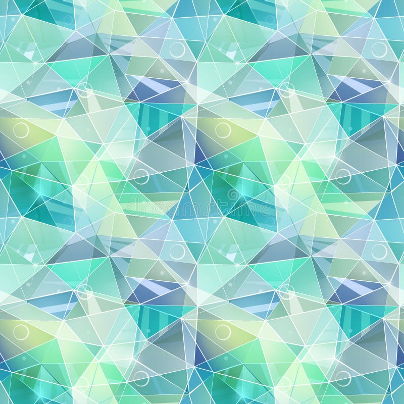 Seamless Polygonal Geometric Pattern.Turquoise, Gray, Green Triangles ...