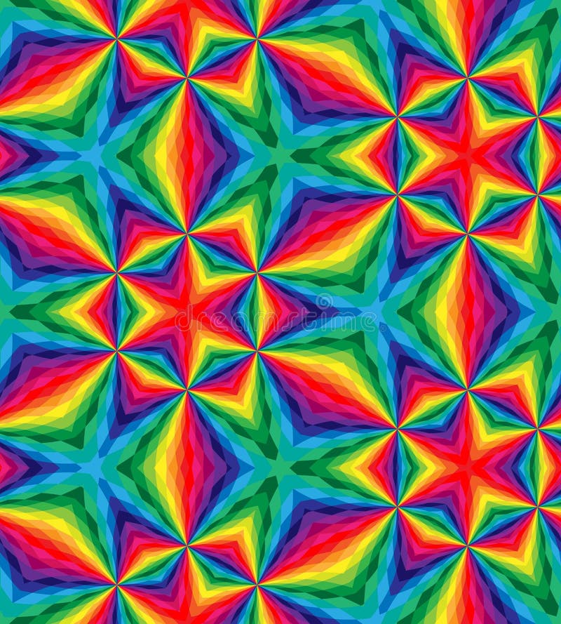 Seamless Polygonal Pattern. Rainbow Geometric Abstract Background Stock ...