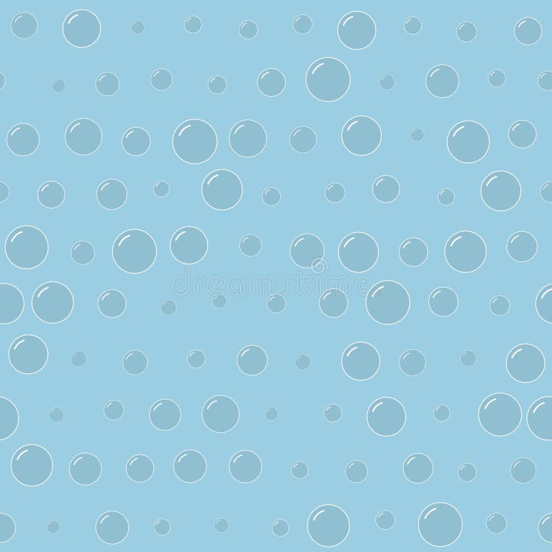 Seamless Powder Blue Bubble Pattern Background Stock Illustration ...