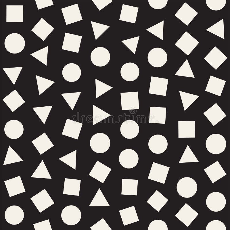 Seamless Primitive Jumble Minimalism Patterns. Randomly Scattered ...