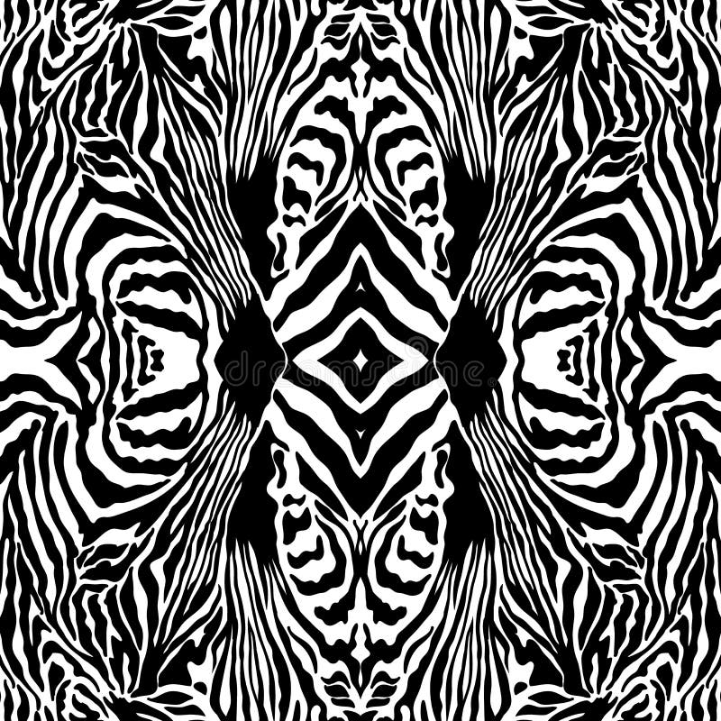 Seamless Print with Zebra Stripes. Stock Vector - Illustration of ...