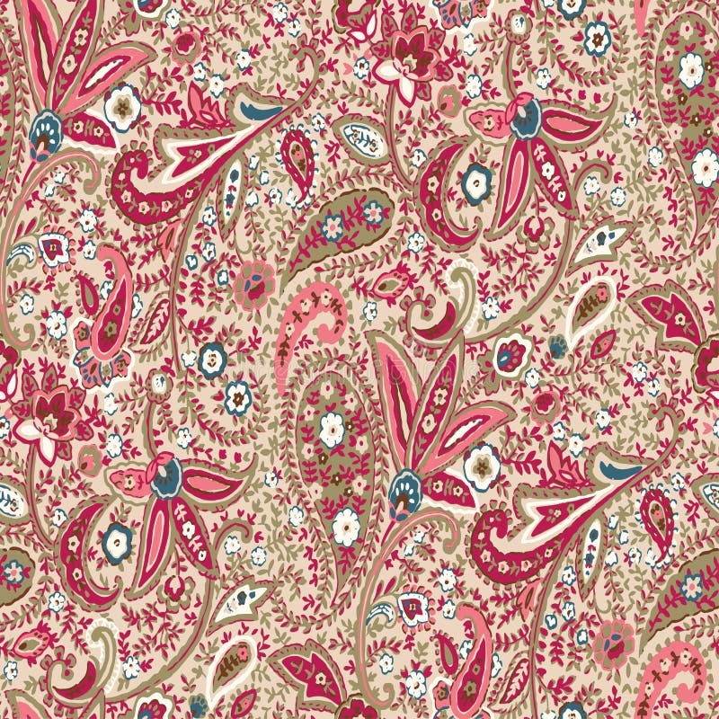 The Seamless Printed Cotton Design that is Beautiful with Exotic, Stock ...