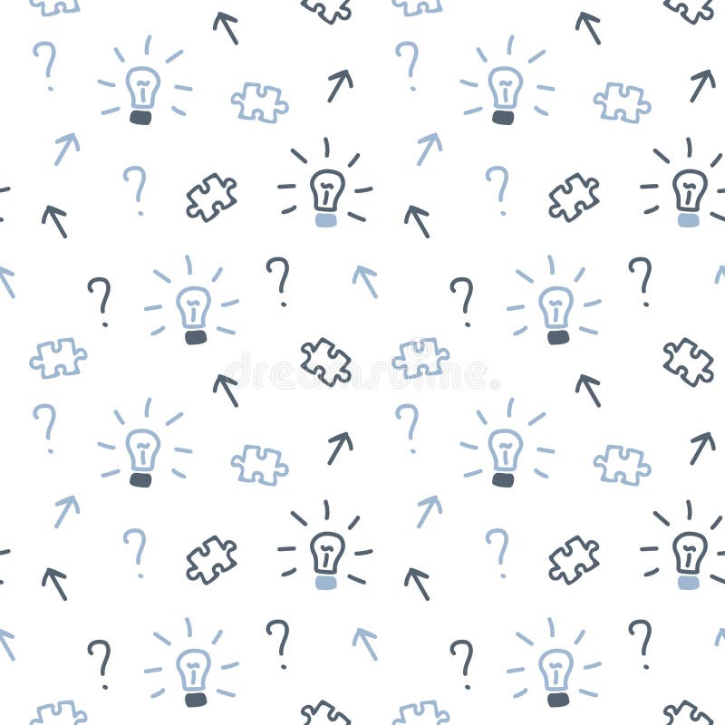 Seamless Problem Solving Pattern Stock Vector - Illustration of ...