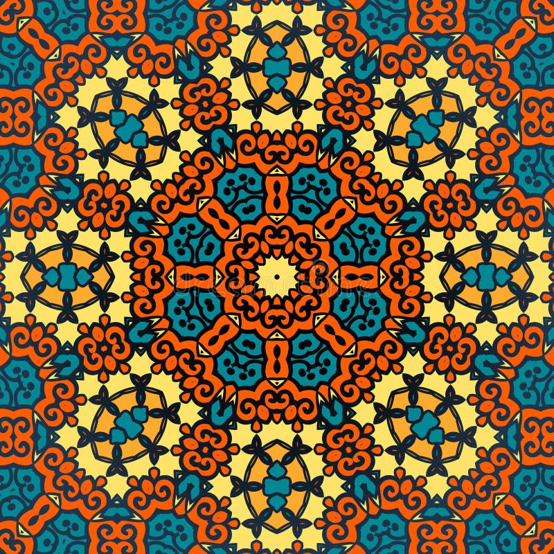 Seamless Psychedelic Paisley Background Stock Vector - Illustration of ...