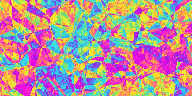 Seamless Psychedelic Rainbow Low Poly Triangle Pattern Background ...