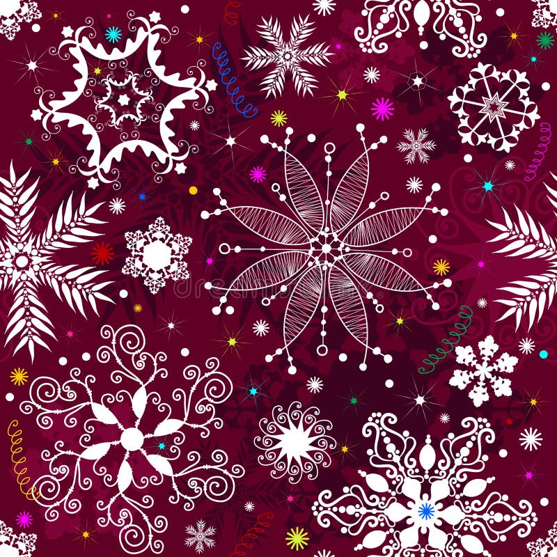 Seamless Purple Christmas Pattern Stock Vector - Illustration of humor ...
