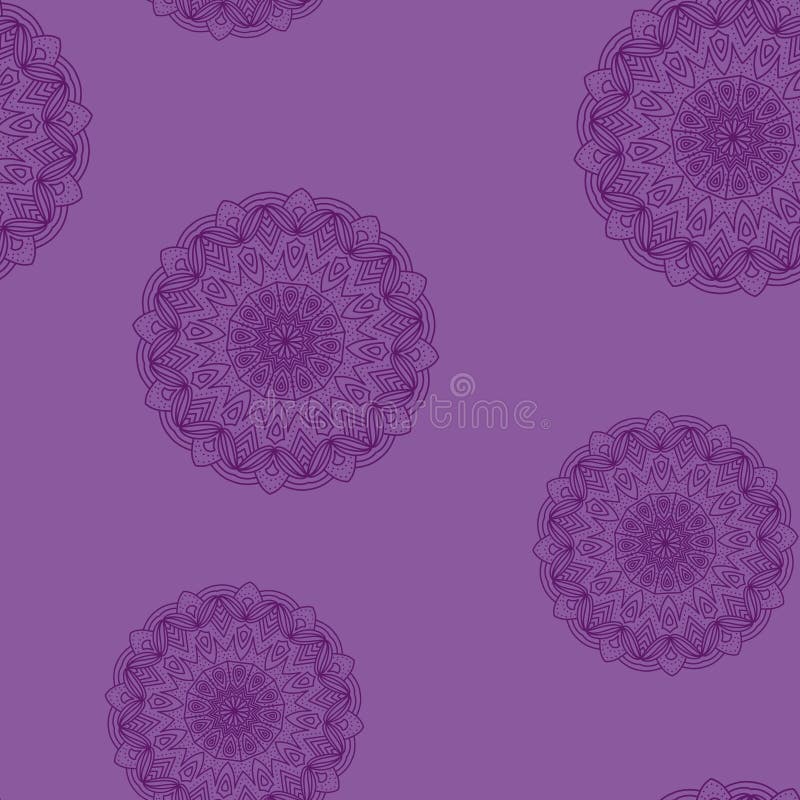 Seamless Purple Floral Pattern Stock Vector - Illustration of spring ...