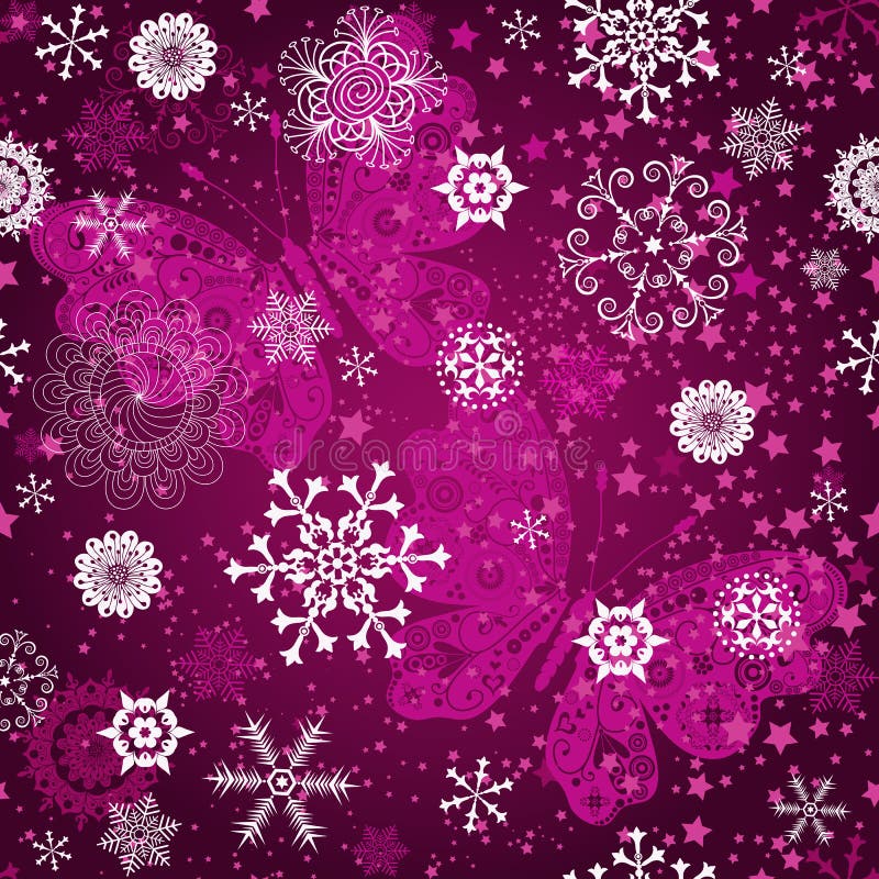 Seamless Purple Christmas Pattern Stock Vector - Illustration of humor ...