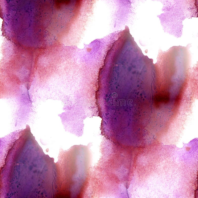 Seamless Purple Pattern Background. Abstract Handmade Watercolor Hand ...
