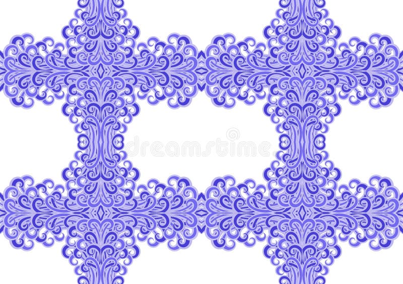 Seamless Purple Waves Frame Stock Illustration - Illustration of ...