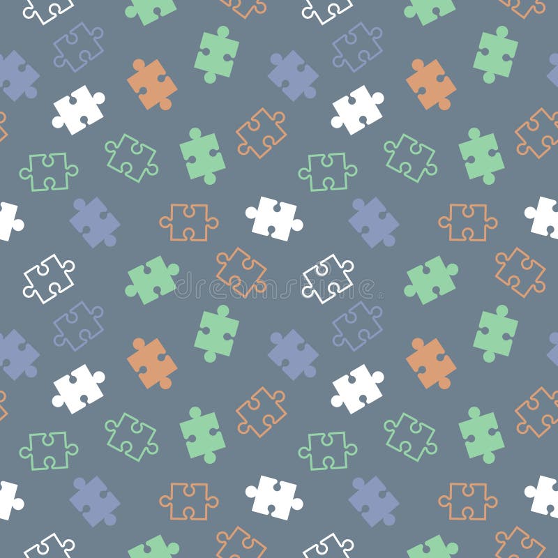Seamless puzzle pattern stock vector. Illustration of fashionable ...