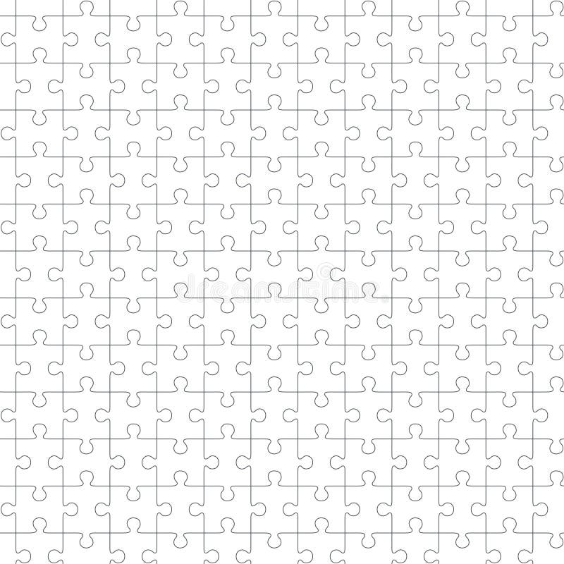 Seamless Puzzle Piece Pattern, Vector Flat Style Illustration for Print ...