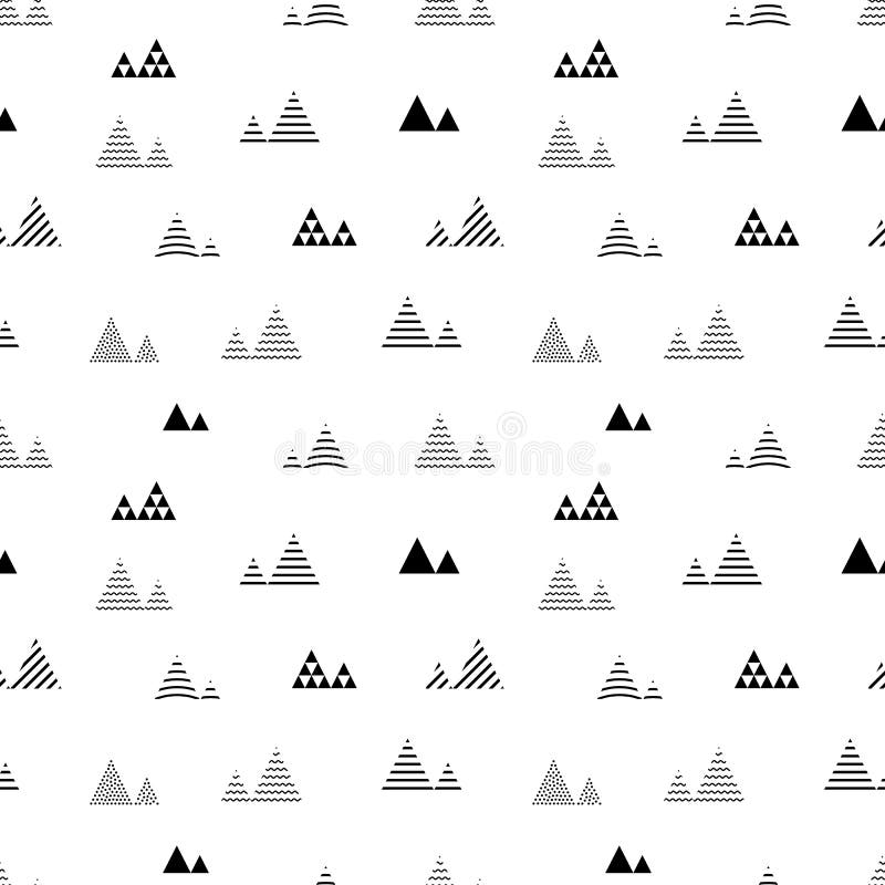 Seamless Pyramid Pattern. Geometric Tile Repeat with Triangles Stock ...