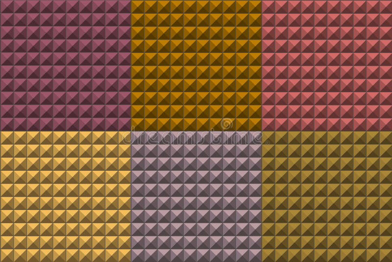 Seamless Pyramid Tiles Pattern in Multiple Colors Stock Vector ...