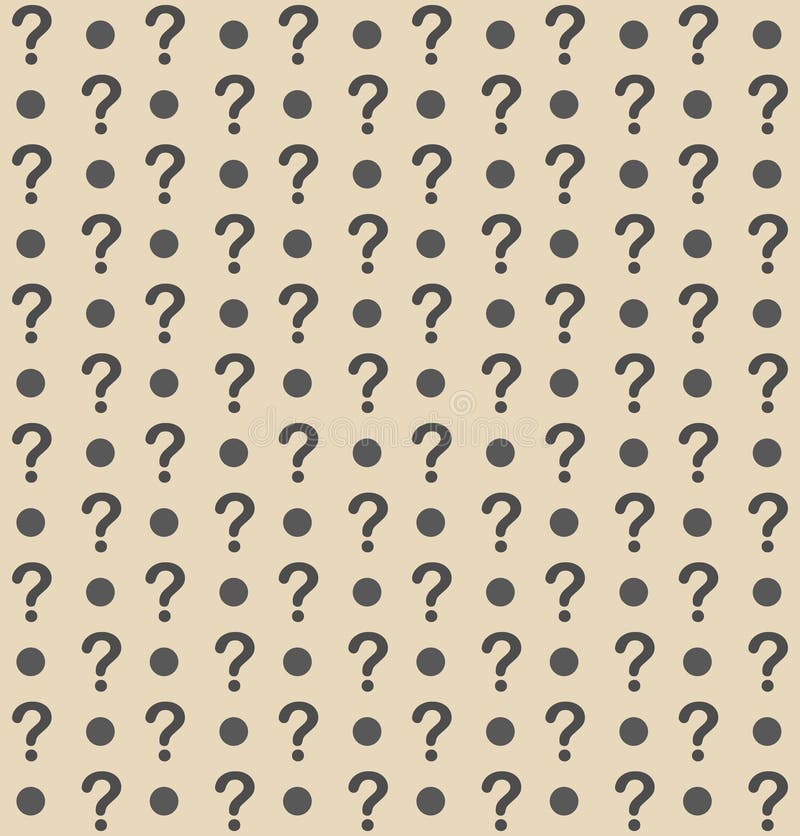 Seamless Question Mark Background with Circles in Retro Style Stock ...