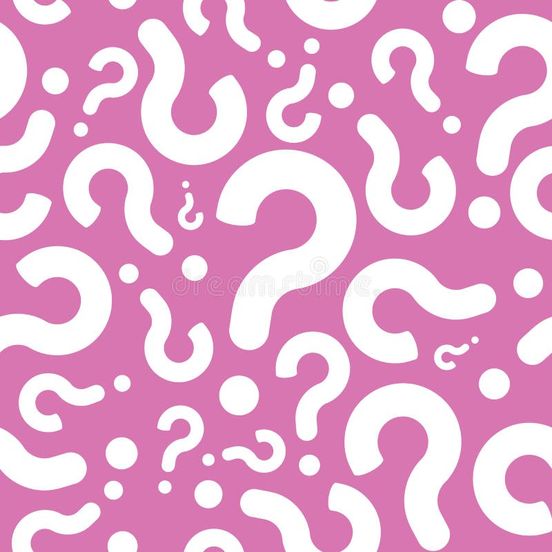 Seamless Question Mark Background Pattern Stock Vector - Illustration ...