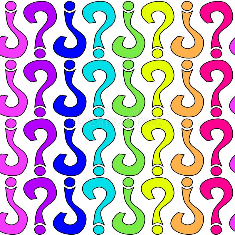 Colorful Question Marks Background