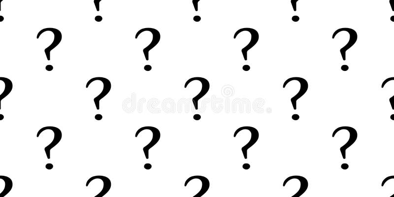 Seamless Question Mark Icon Pattern, Repeats Vertically and ...