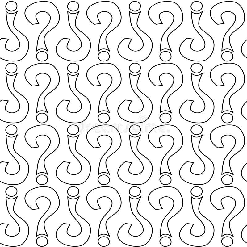 Seamless Question Mark Pattern Stock Image - Illustration of decoration ...