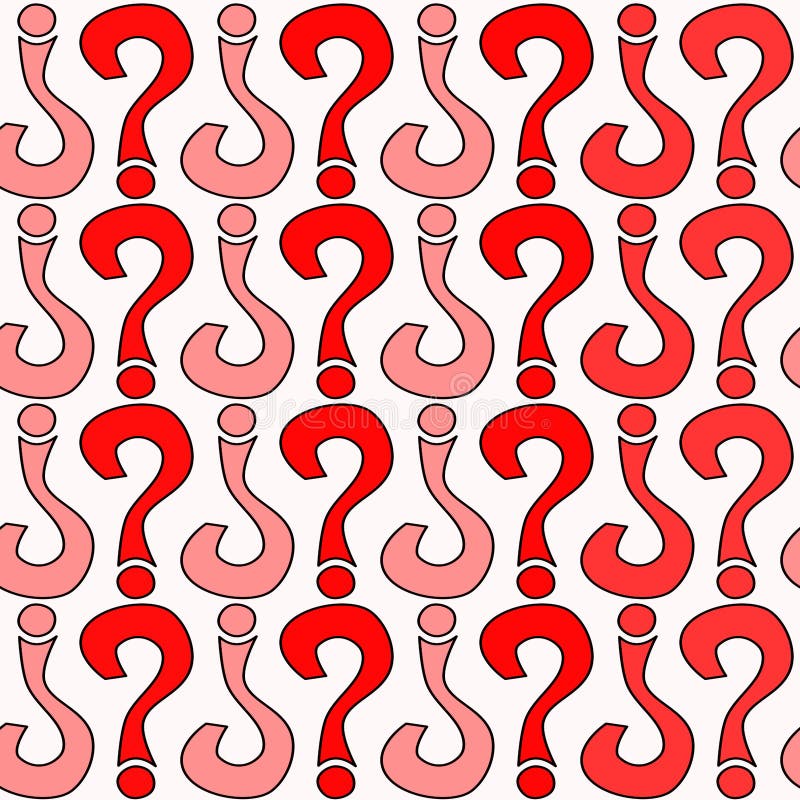 Seamless Question Marks Colorful Pattern Texture Stock Illustration ...