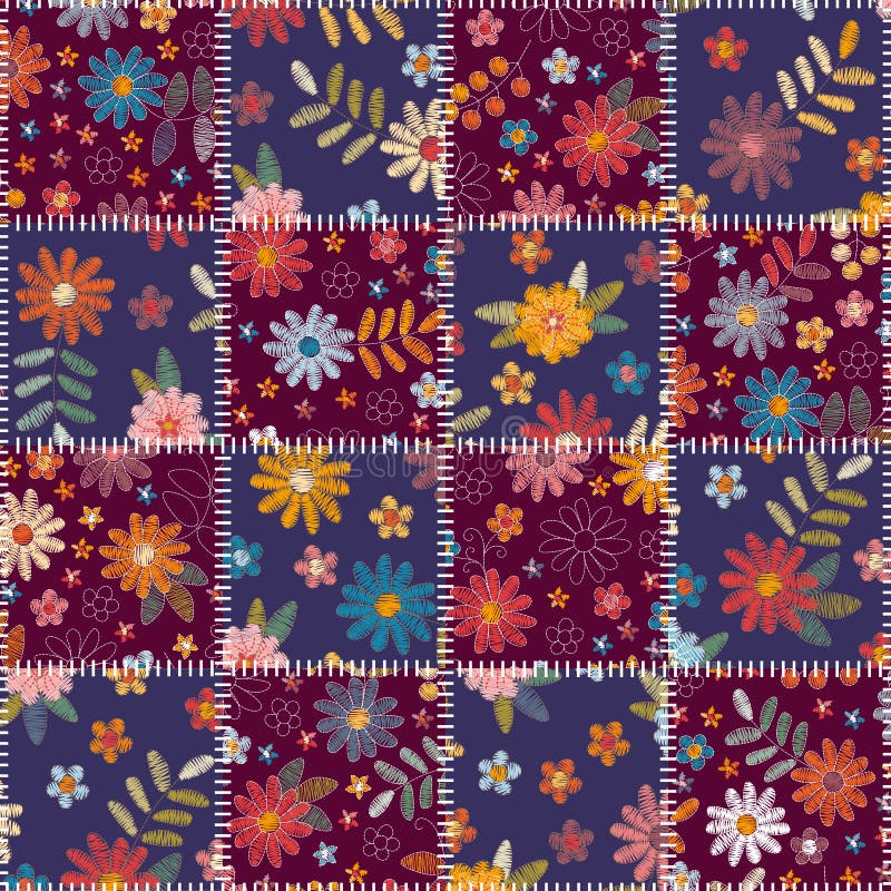 Seamless quilt pattern stock vector. Illustration of patch - 21753863