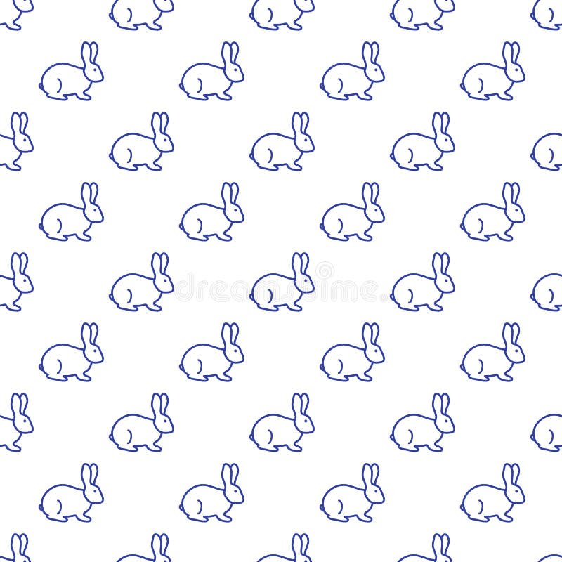 Seamless rabbit pattern. stock vector. Illustration of holiday - 129387077