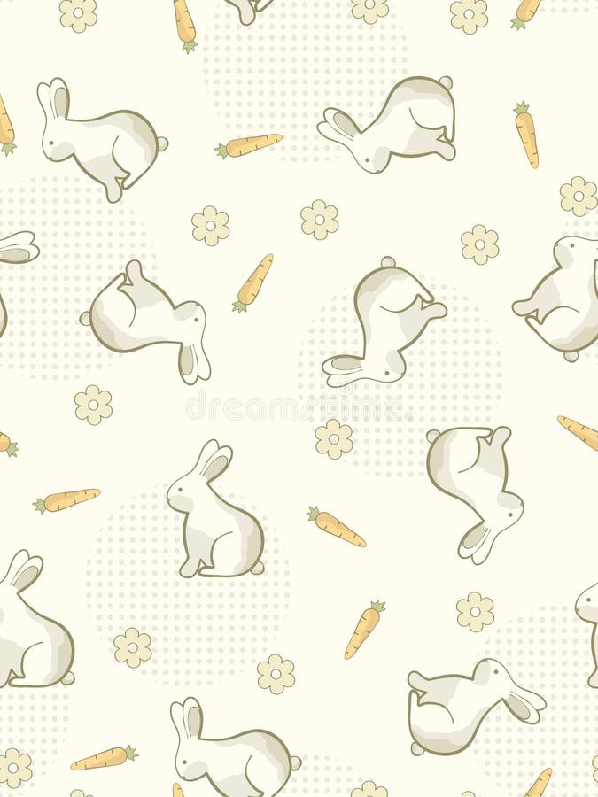 Seamless Rabbits Background. Stock Vector - Illustration of repetition ...