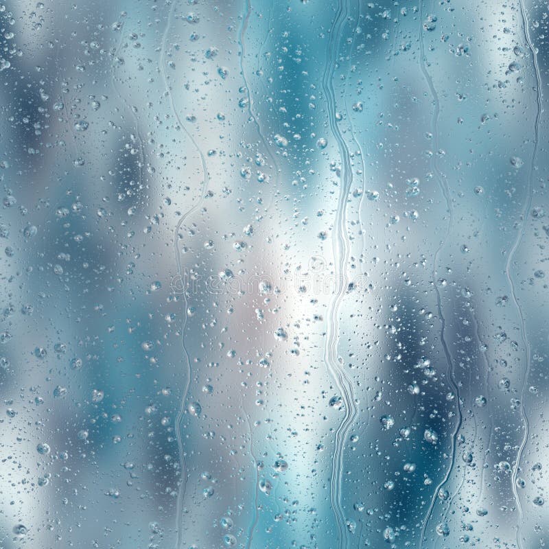 Seamless Rain Drop Water Repeat Pattern on Blur Stock Photo - Image of ...