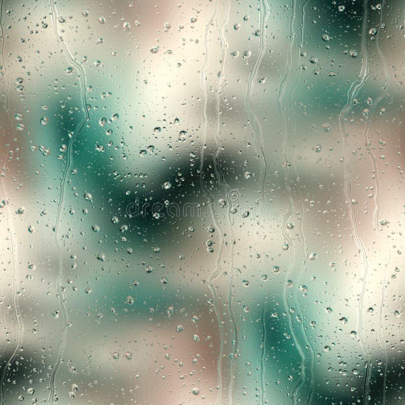 Seamless Rain Drop Water Repeat Pattern on Blur Stock Image - Image of ...