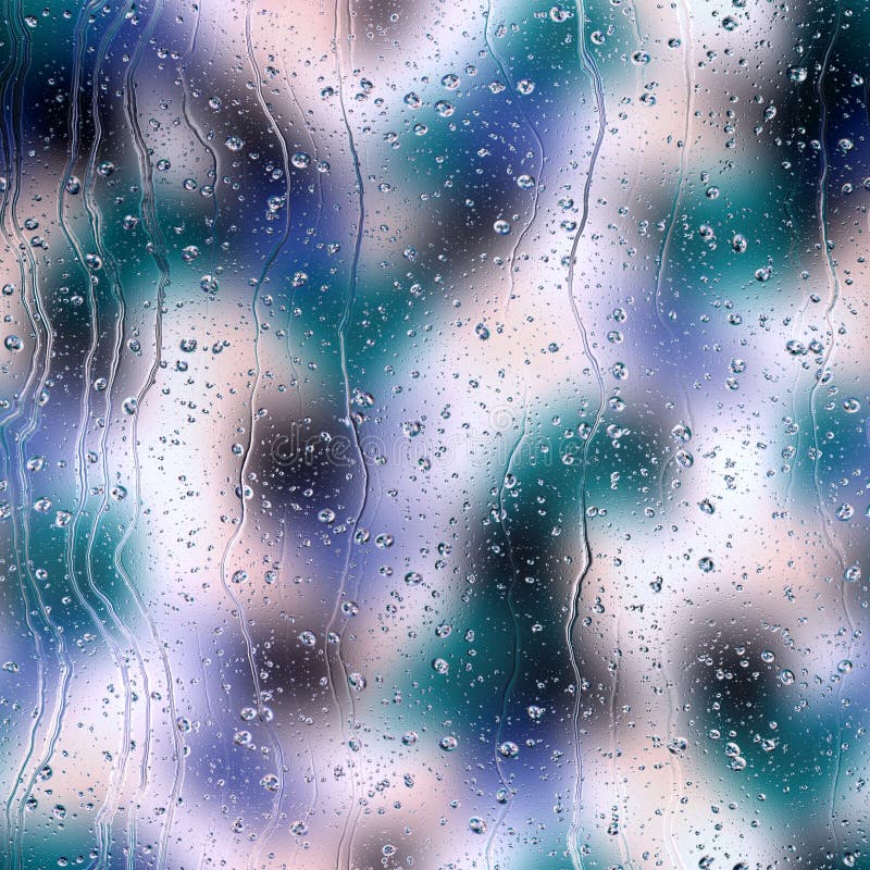 Seamless Rain Drop Water Repeat Pattern on Blur Stock Image - Image of ...