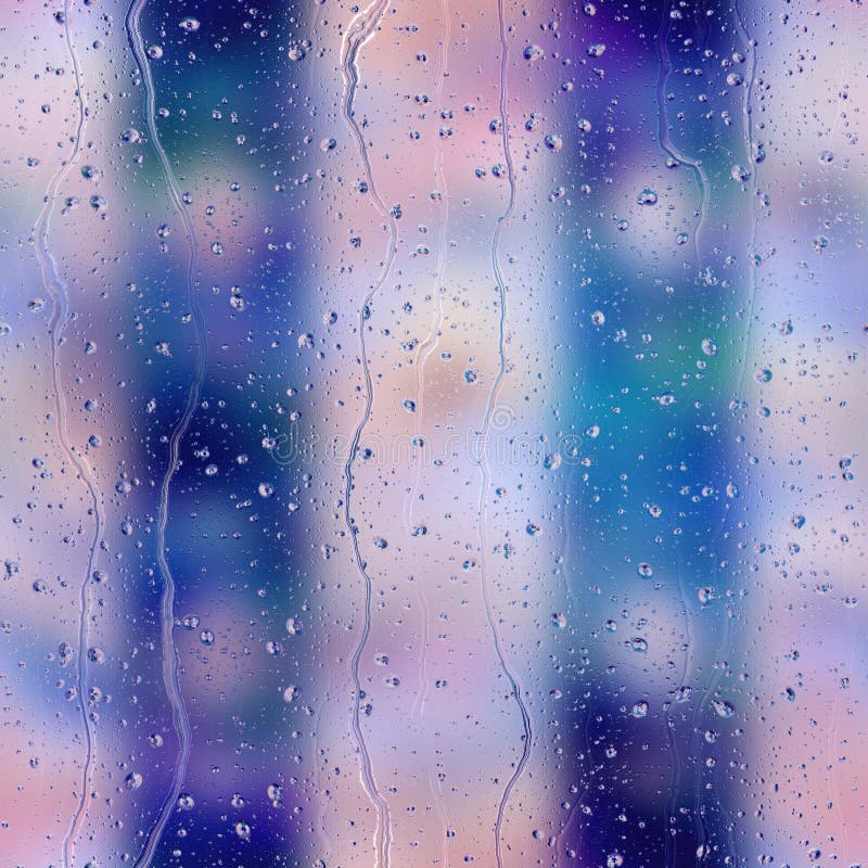 Seamless Rain Drop Water Repeat Pattern on Blur Stock Image - Image of ...