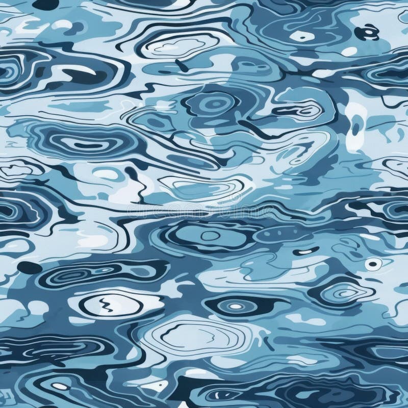 Seamless Rain Puddle Ripple Pattern â€ Abstract Water Reflection ...