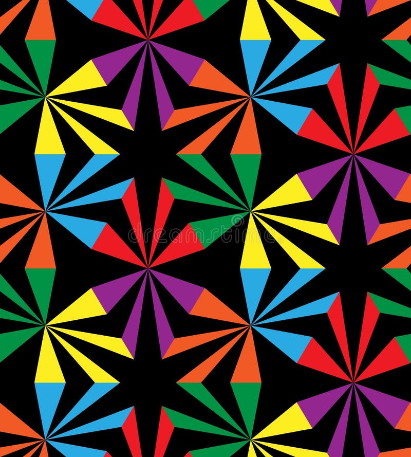 Seamless Rainbow Stripes. Geometric Pattern Stock Vector - Illustration ...