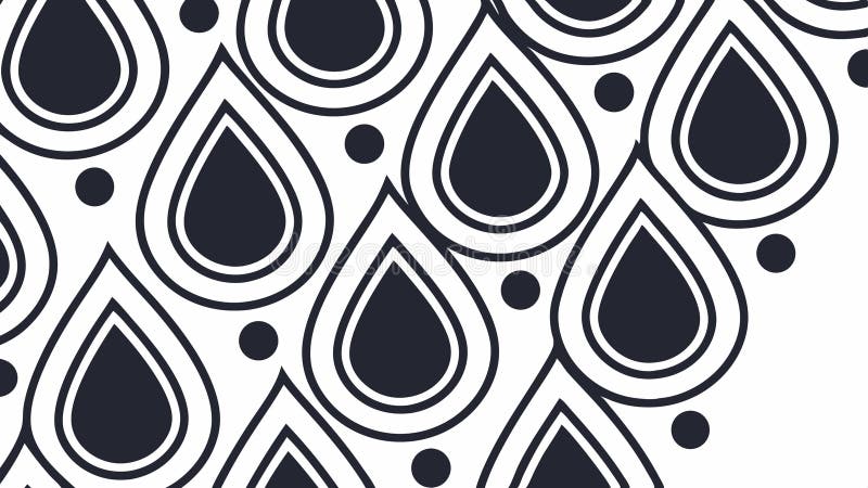 Seamless Raindrop Pattern, Abstract Weather Background, Vector Design ...