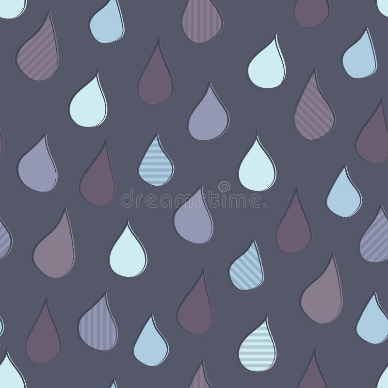 Seamless Raindrops Background Stock Vector - Illustration of drop ...