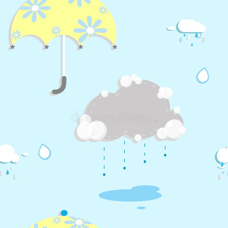 Seamless Rainy Day Pattern Background Stock Illustrations – 799 ...